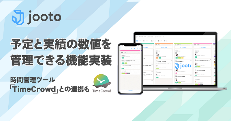 予定と実績のズレを進行中に把握し、タスクの軌道修正を実現。 Jooto が、工数や金額の《予実管理》機能を拡充