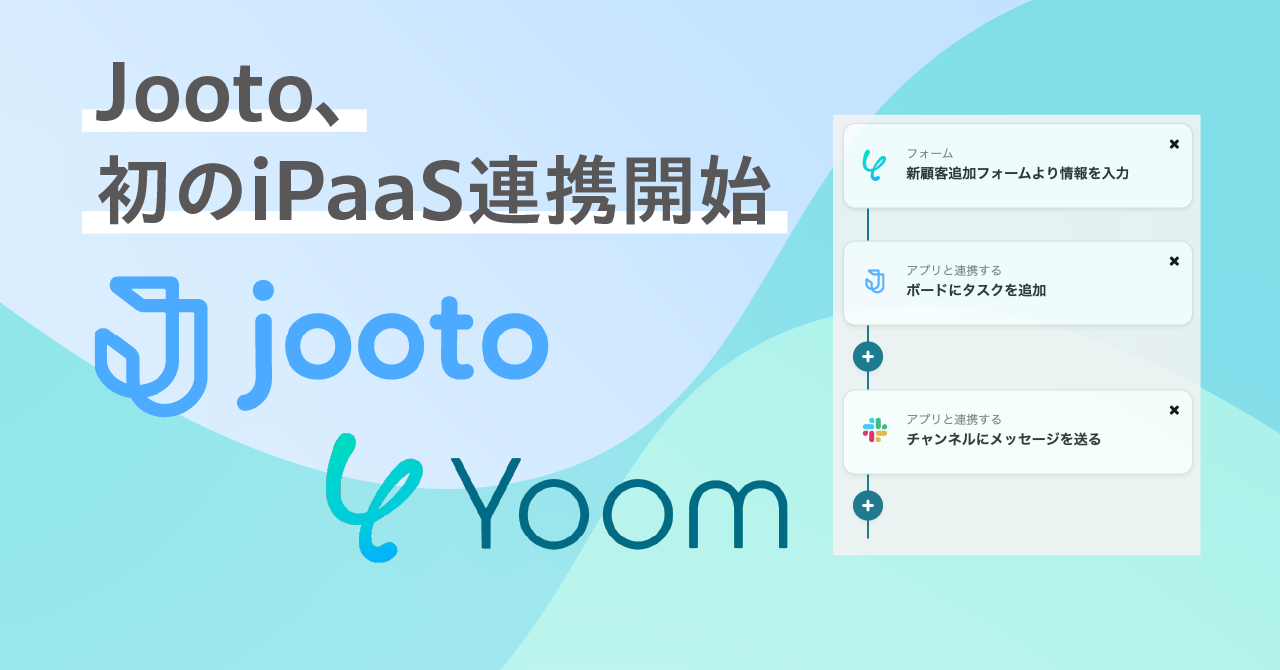 Jooto、SaaS連携データベース「Yoom」と初のiPaaS連携開始。ノンコーディングでタスクと他サービスを紐づけ、業務自動化が可能に - タスク・プロジェクト管理ツールJooto (ジョートー)